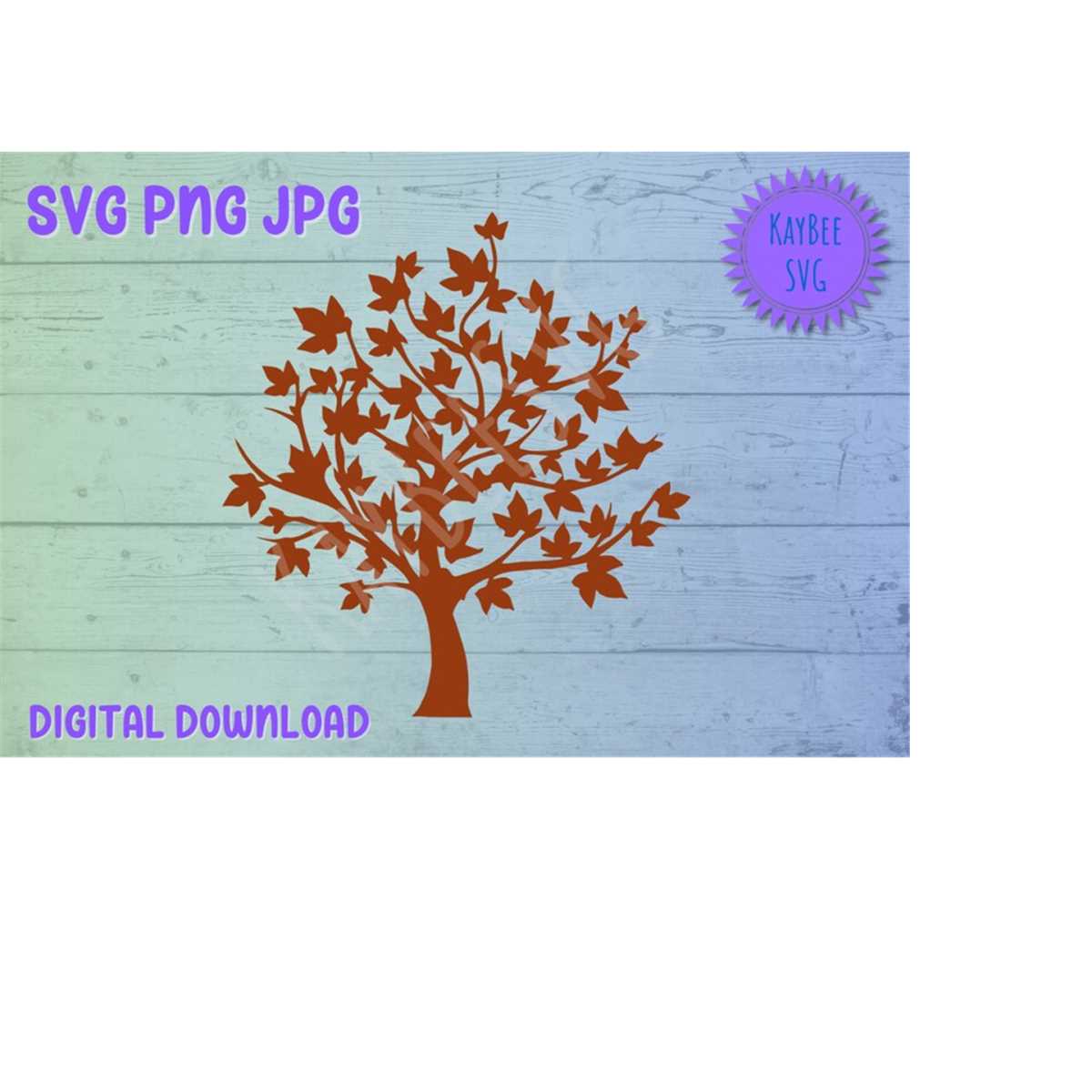 Maple Tree SVG PNG JPG Clipart Digital Cut File Download for - Inspire ...