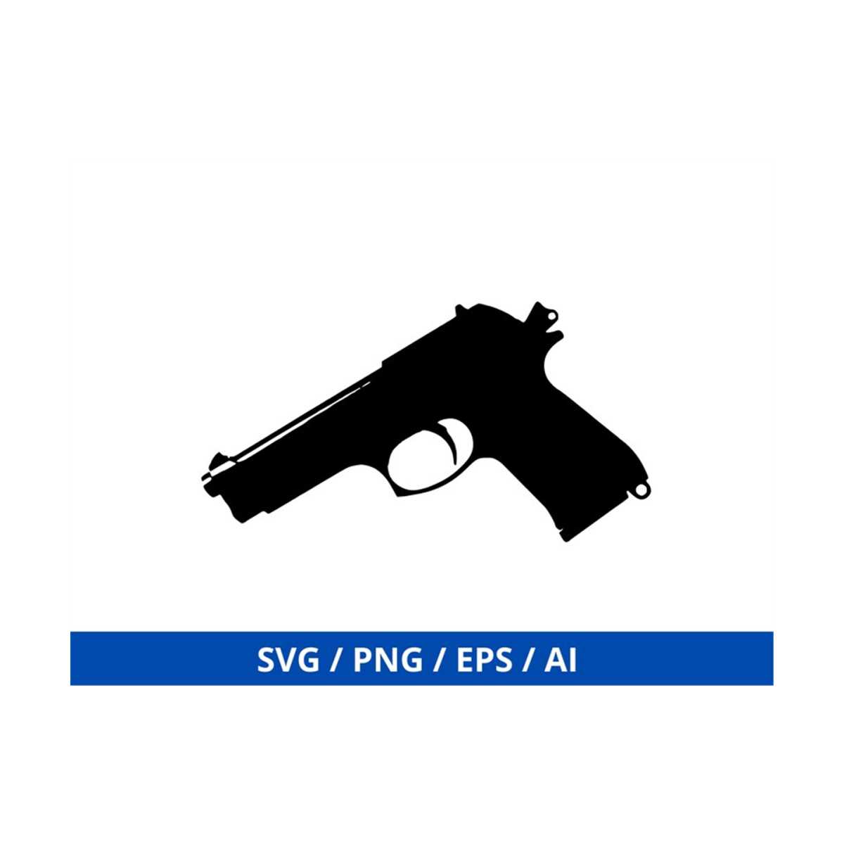 Handgun Svg, Pistol Svg, Gun Svg, 9mm Pistol Cut File, Pisto - Inspire ...