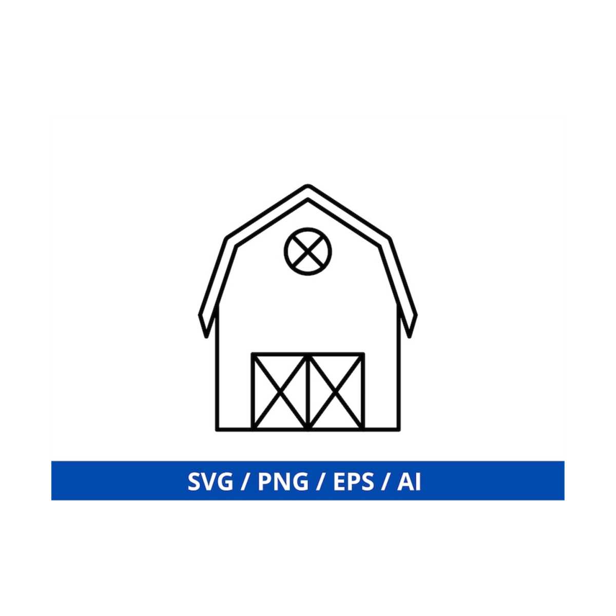 Barn SVG Files,Barn Outline SVG Cut File, Farm Svg, Farm Hou | Inspire ...