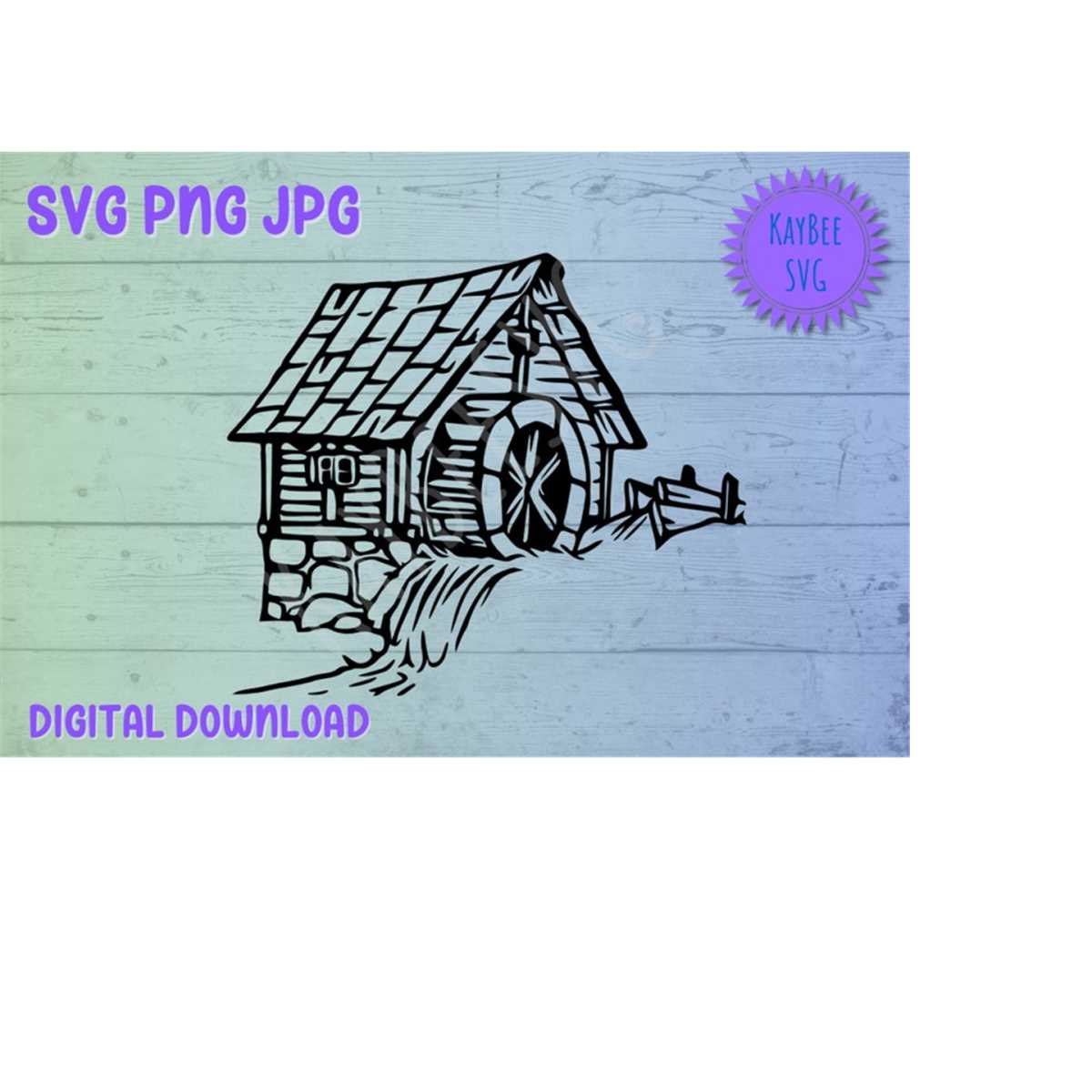 Watermill SVG PNG JPG Clipart Digital Cut File Download for | Inspire ...