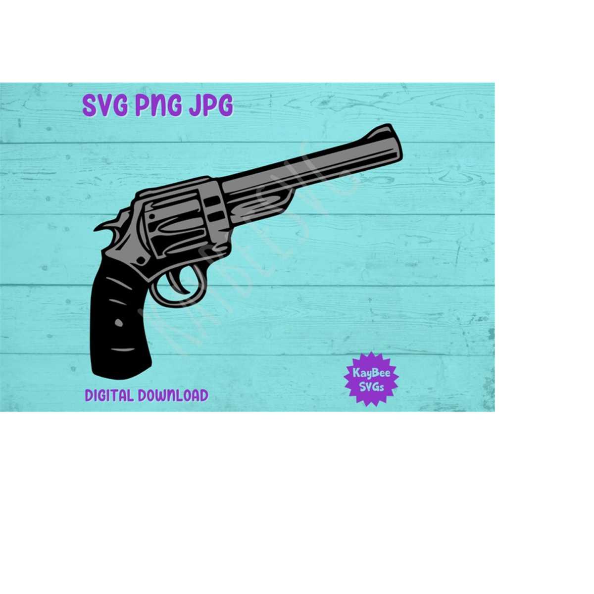 Revolver Gun SVG PNG JPG Clipart Digital Cut File Download f - Inspire ...