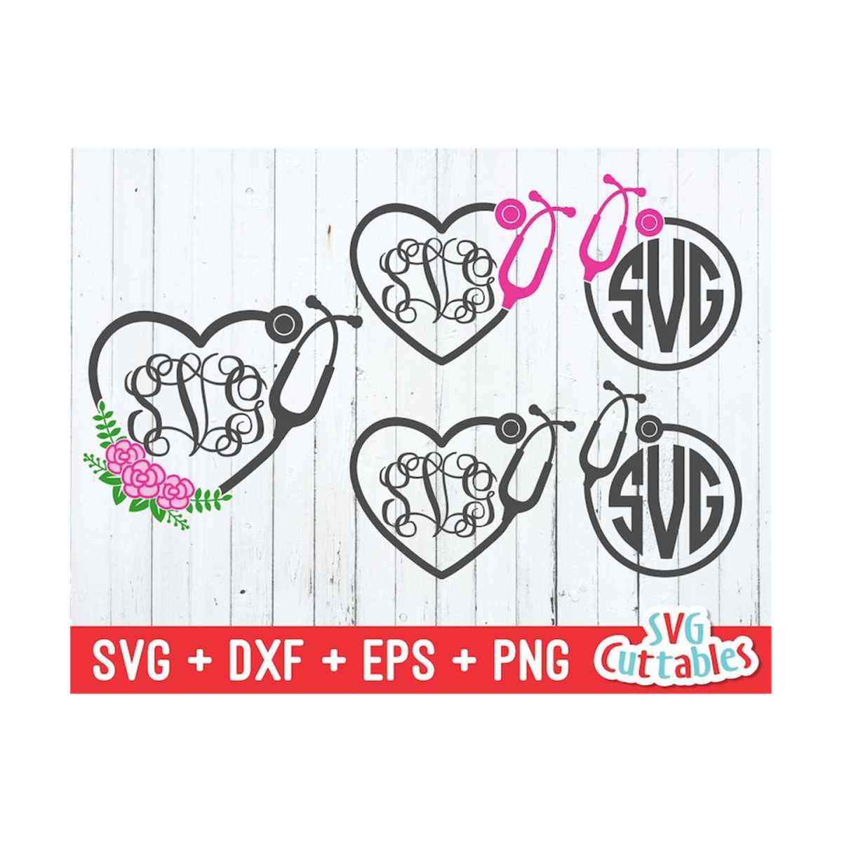 Nurse Monogram Frames svg - Nurse Cut File - svg - dxf - ep - Inspire ...