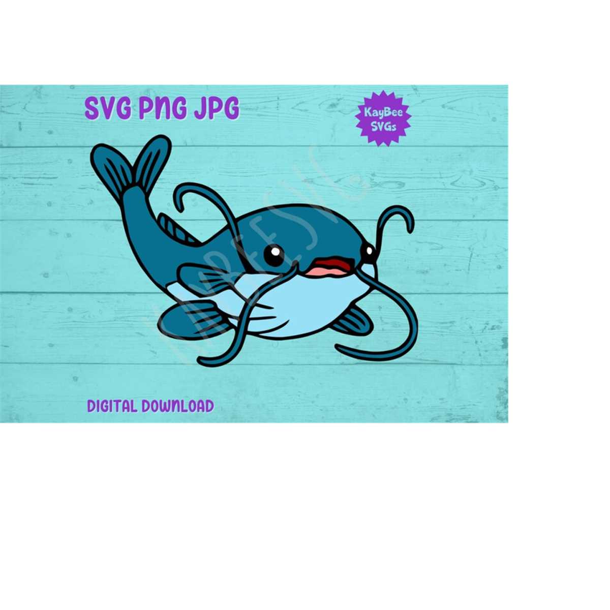 Cute Catfish SVG PNG JPG Clipart Digital Cut File Download f | Inspire ...