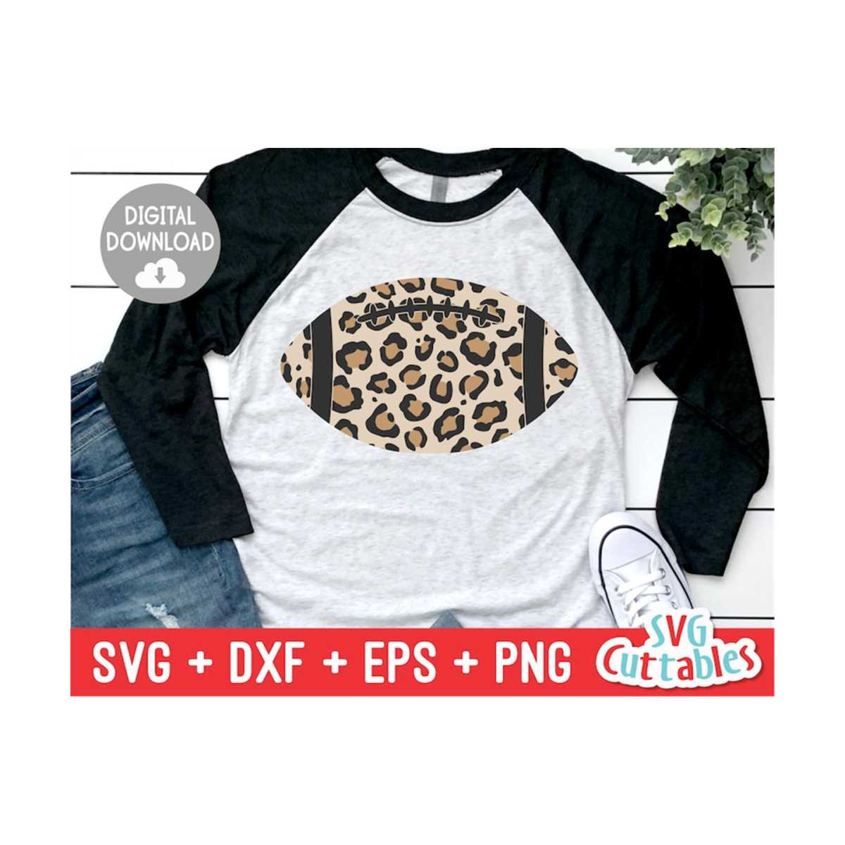 Leopard Print Football svg - Football Cut File - svg - dxf - - Inspire ...