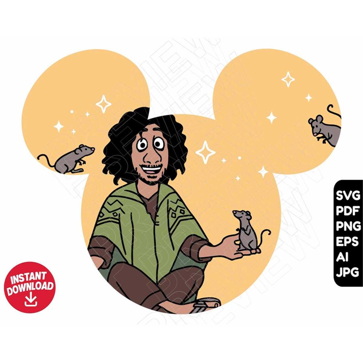 Charm Bruno SVG png clipart , instant download , cut file la - Inspire ...