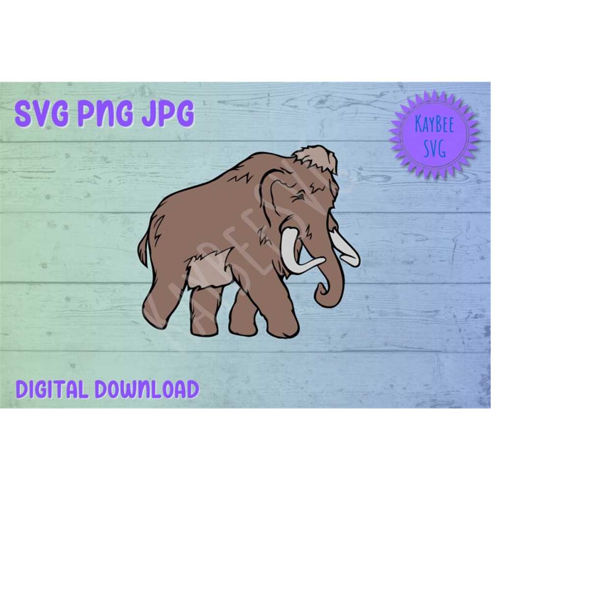 Woolly Mammoth SVG PNG JPG Clipart Digital Cut File Download | Inspire ...