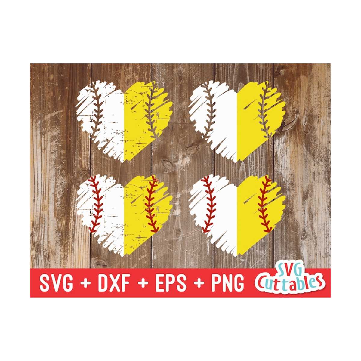 Split Baseball Heart svg - Softball Heart svg - Distressed - - Inspire ...