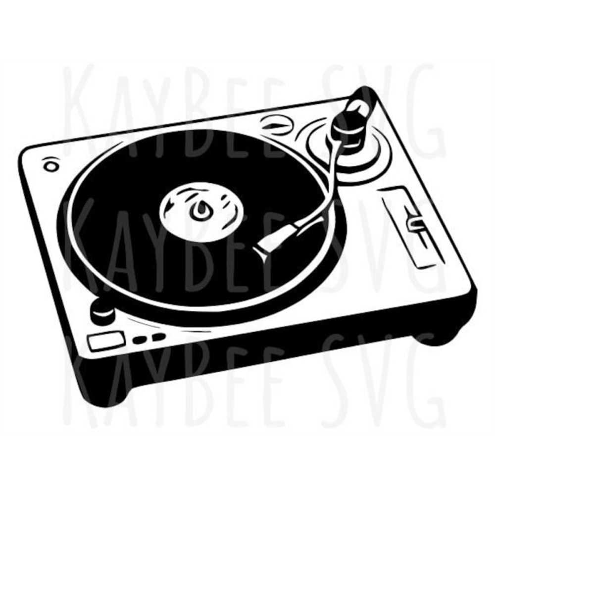 Record Player Turntable SVG PNG Jpg Clipart Digital Cut File | Inspire ...
