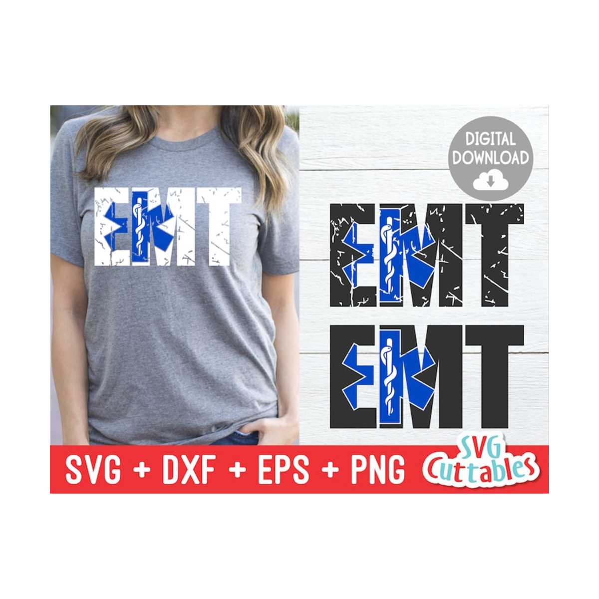Distressed EMT svg - Paramedic - svg - eps - dxf - png - Gru - Inspire ...