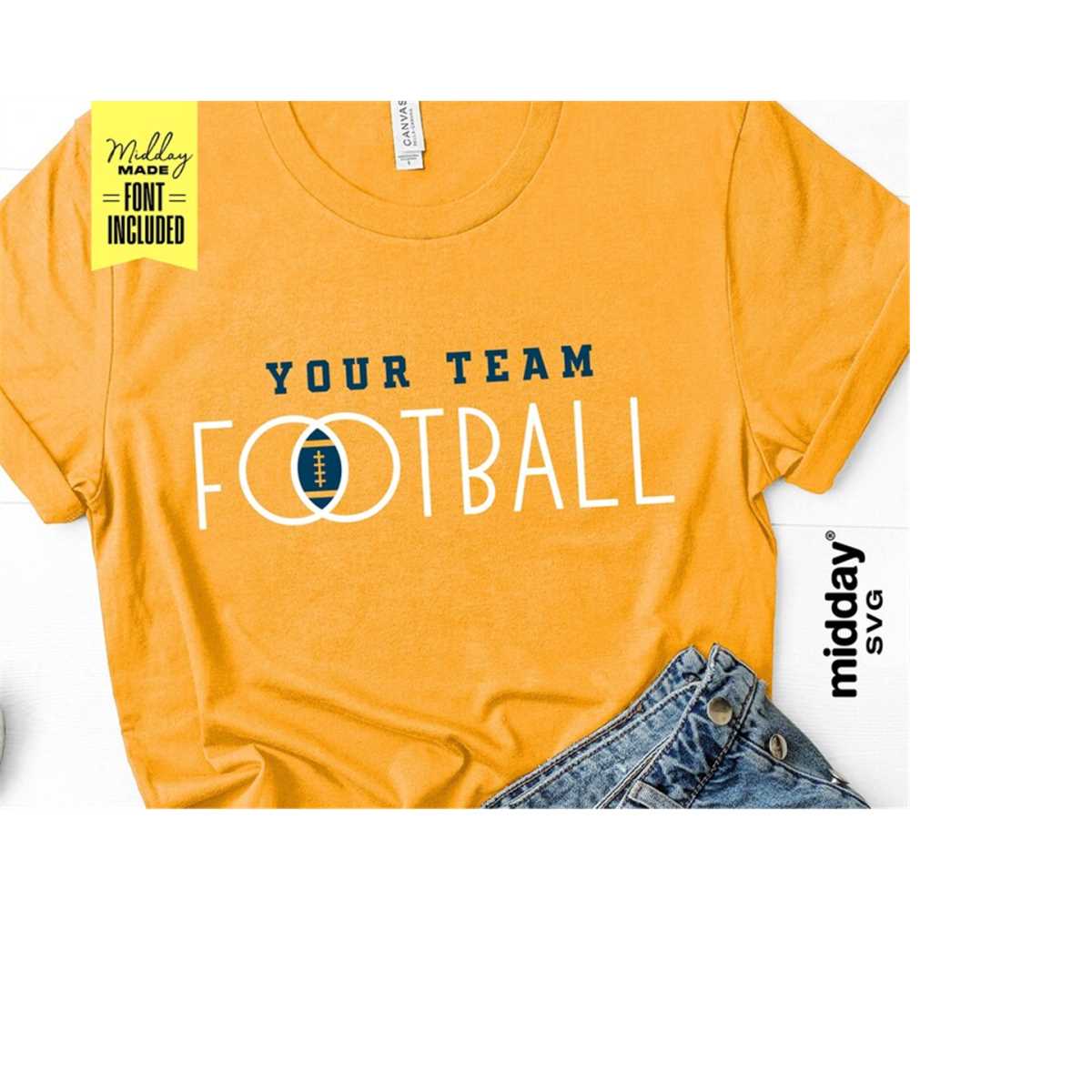 Football Team Shirt Template Svg, Png Dxf Eps Ai, Cricut, Fo - Inspire ...