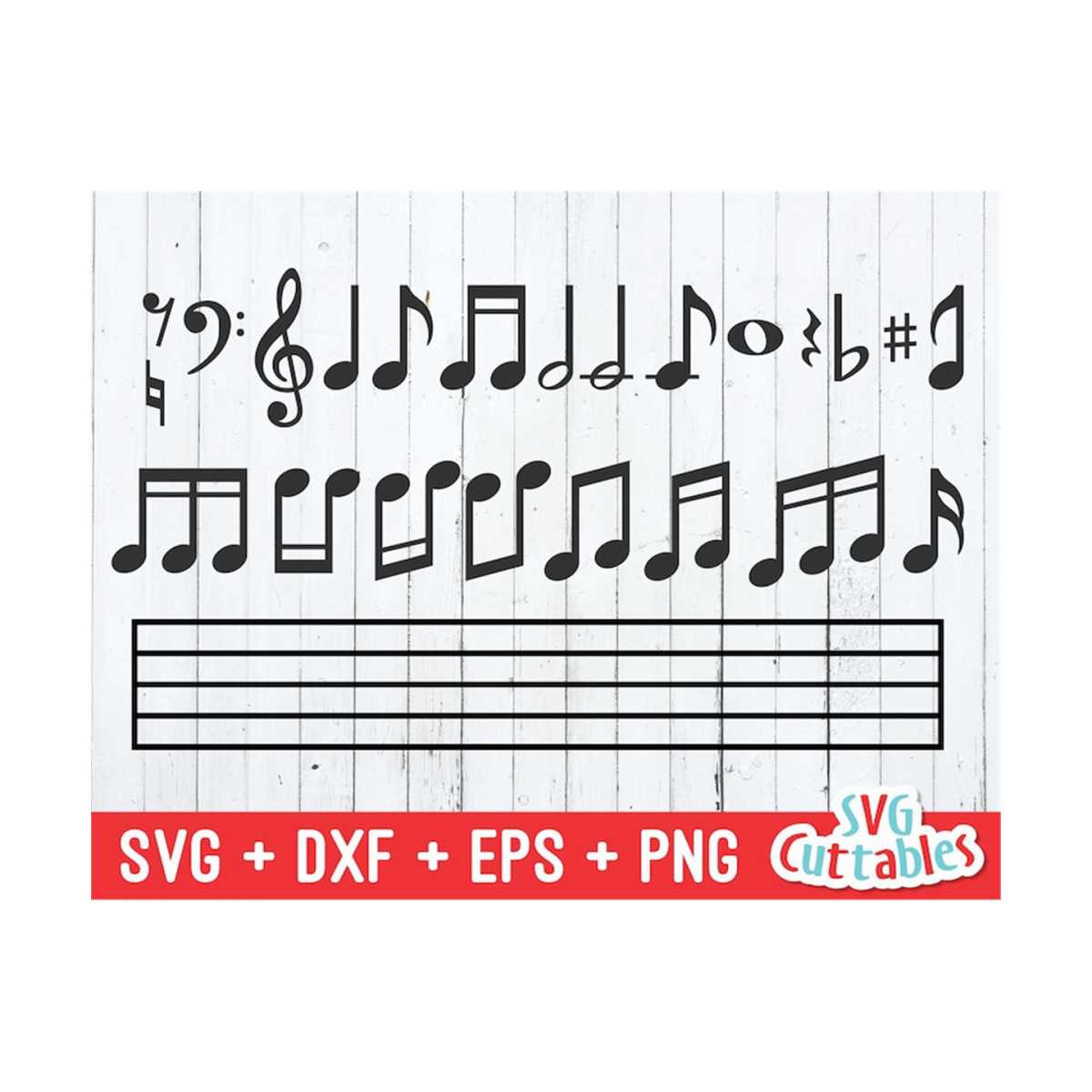 Music Notes svg - Music Notes Cut File - svg - dxf - eps - p - Inspire ...