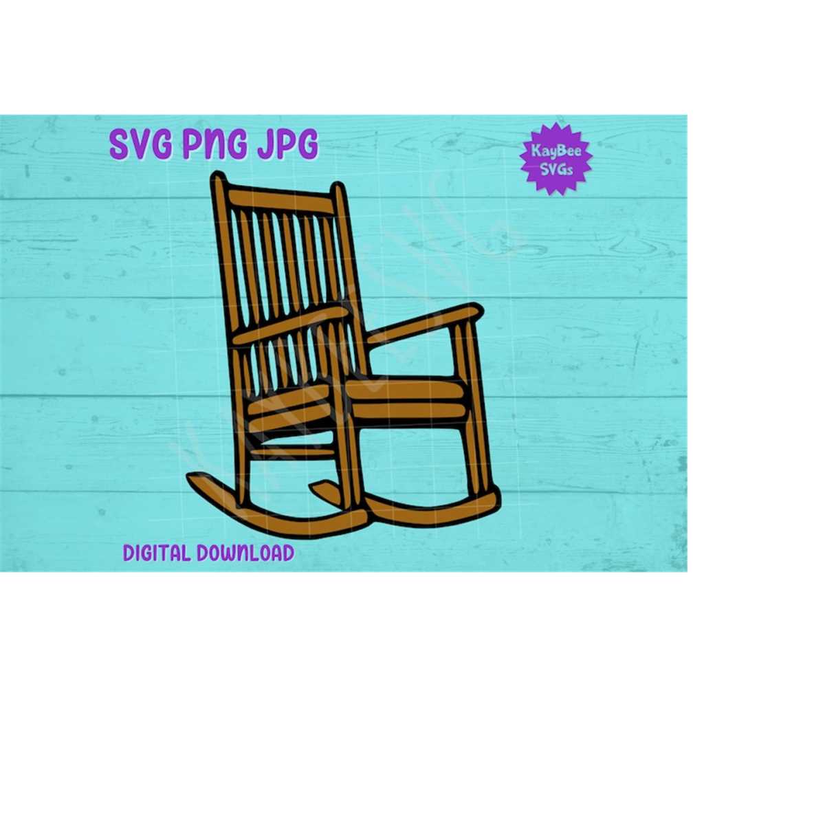 Rocking Chair SVG PNG JPG Clipart Digital Cut File Download - Inspire ...
