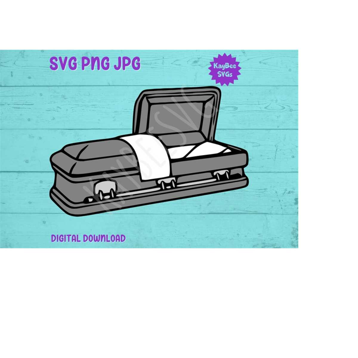 Coffin Casket SVG PNG JPG Clipart Digital Cut File Download | Inspire Uplift