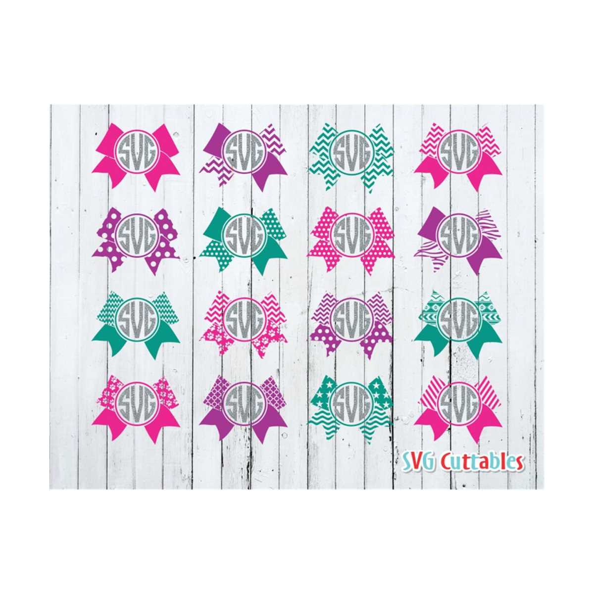 Cheer Bow svg, Cheer bow Monogram Frame svg, Cheerleader svg - Inspire ...