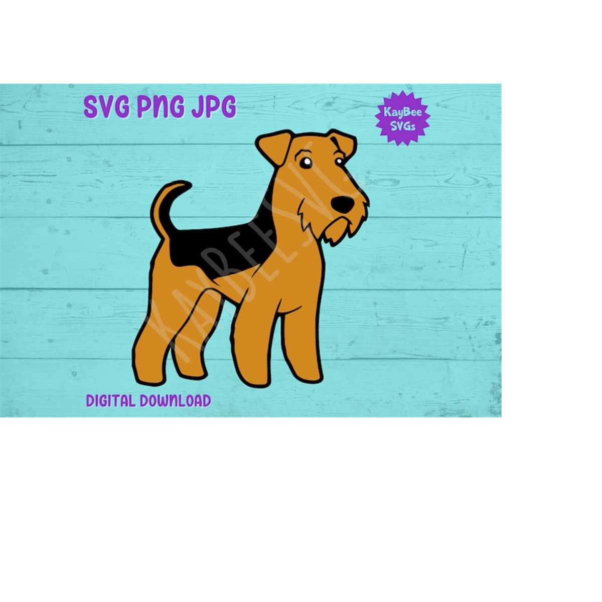 Airedale Terrier Dog SVG PNG JPG Clipart Digital Cut File Do - Inspire ...