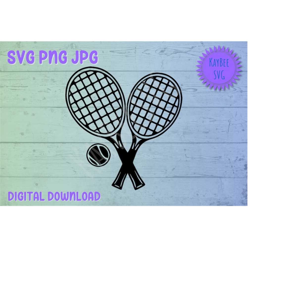 Tennis Rackets and Tennis Ball SVG PNG JPG Clipart Digital C | Inspire ...