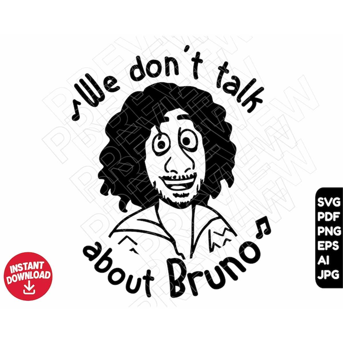 Encanto Bruno SVG We dont talk about Bruno png clipart cricu | Inspire ...