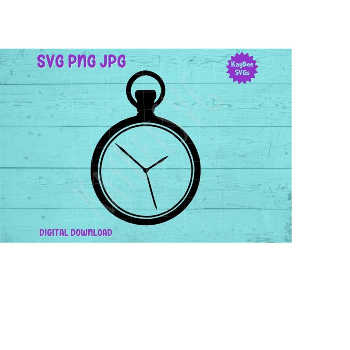 Pocket Watch SVG PNG JPG Clipart Digital Cut File Download f | Inspire ...