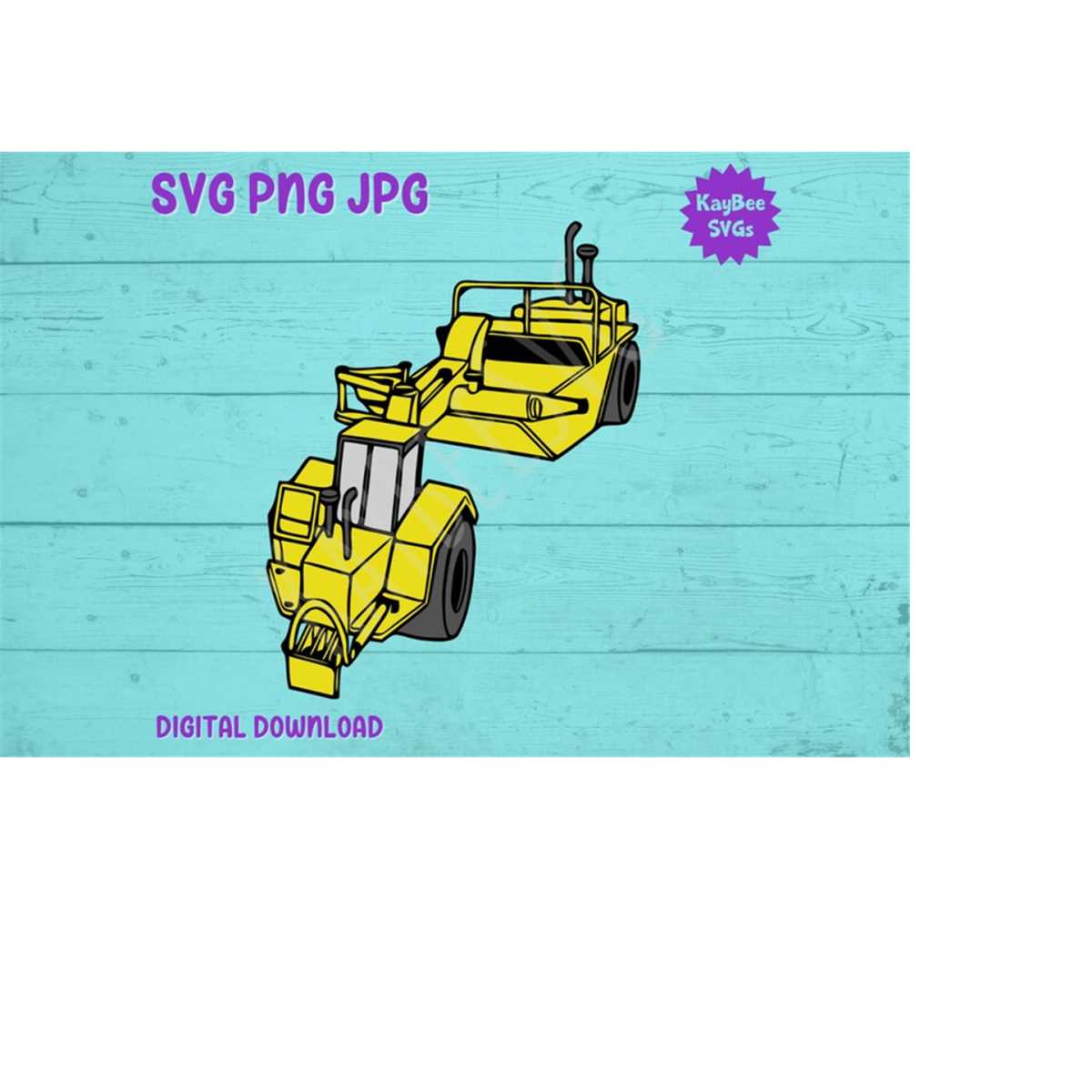 Scraper Tractor Construction Equipment SVG PNG JPG Clipart D - Inspire ...