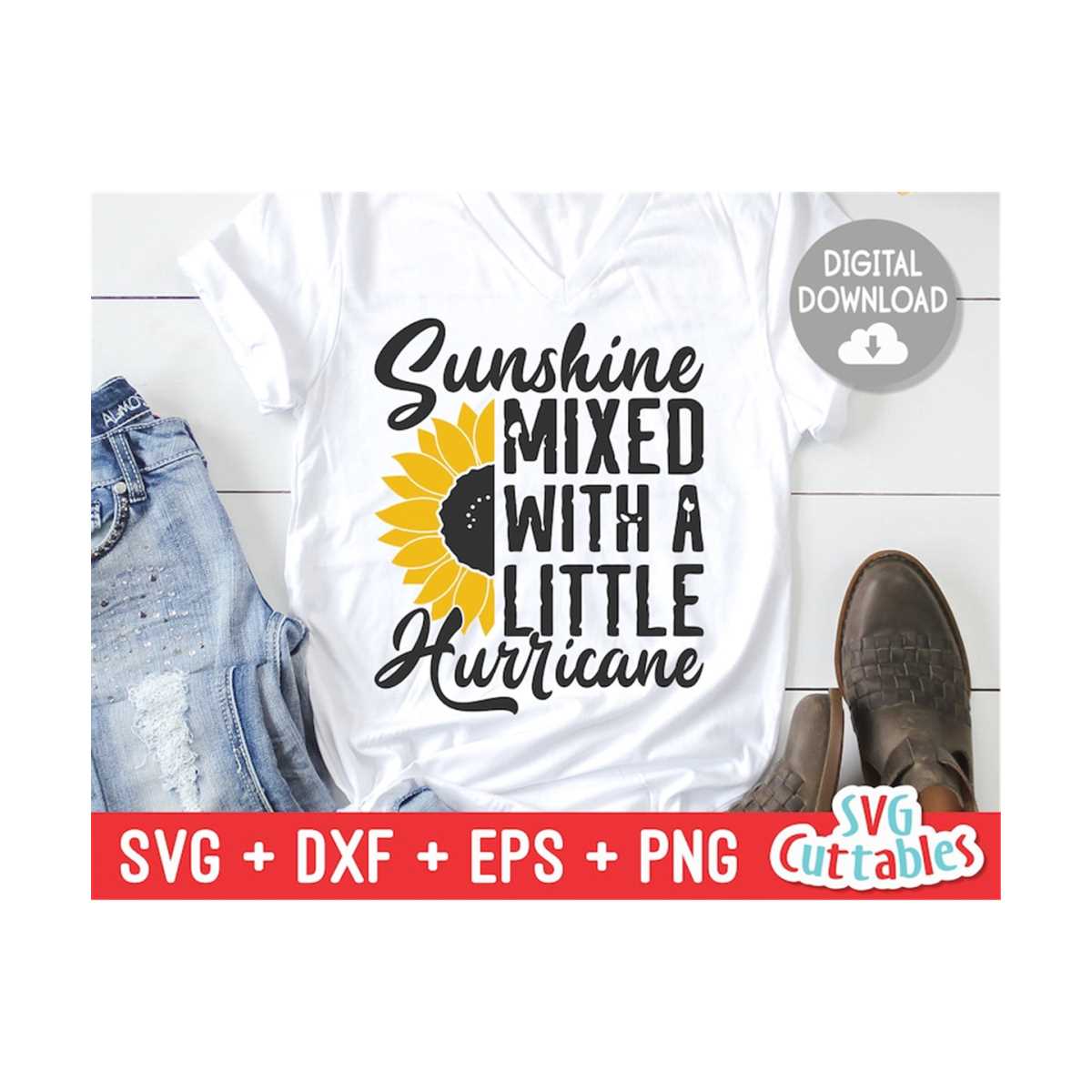 Sunshine Mixed With A Little Hurricane svg - Sunflower svg C | Inspire ...