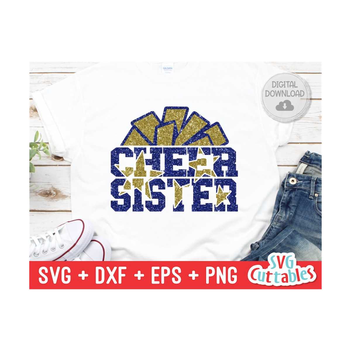 Cheer Sister svg - Cheer Cut File - svg - dxf - eps - png - | Inspire ...