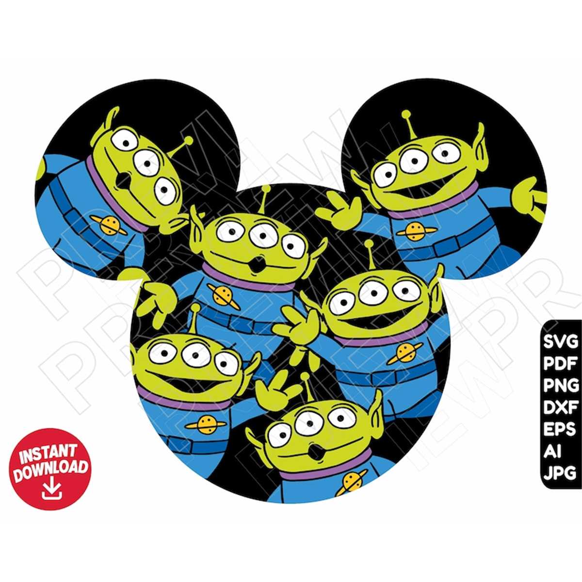 Aliens SVG Toy Story dxf png clipart , cut file layered by c - Inspire ...