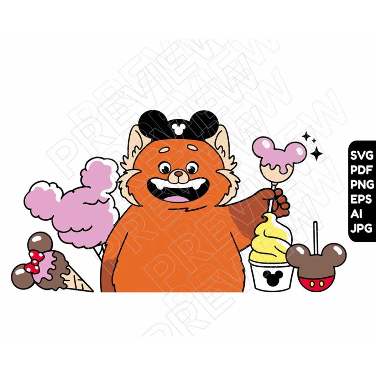 Turning Red Mei Lee SVG png snacks , Disneyland , cut file l - Inspire Uplift