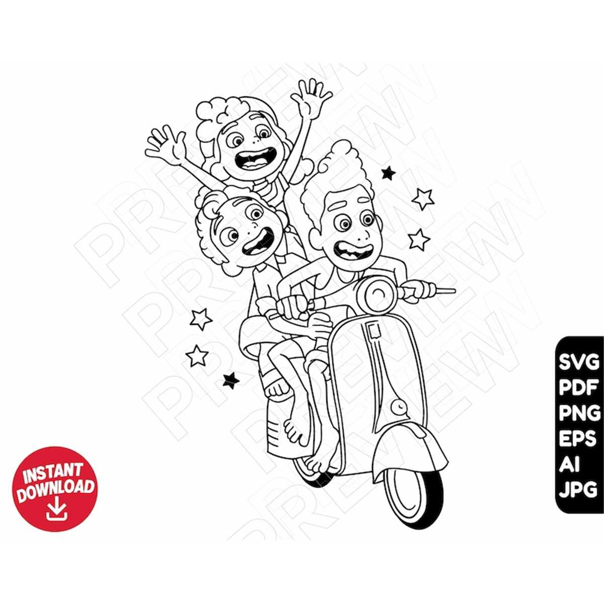 Luca SVG alberto png clipart cricut , cut file outline silho - Inspire ...