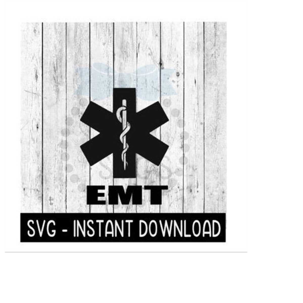 EMT Medical Symbol SVG, Emergency Worker SVG Files, Instant - Inspire ...
