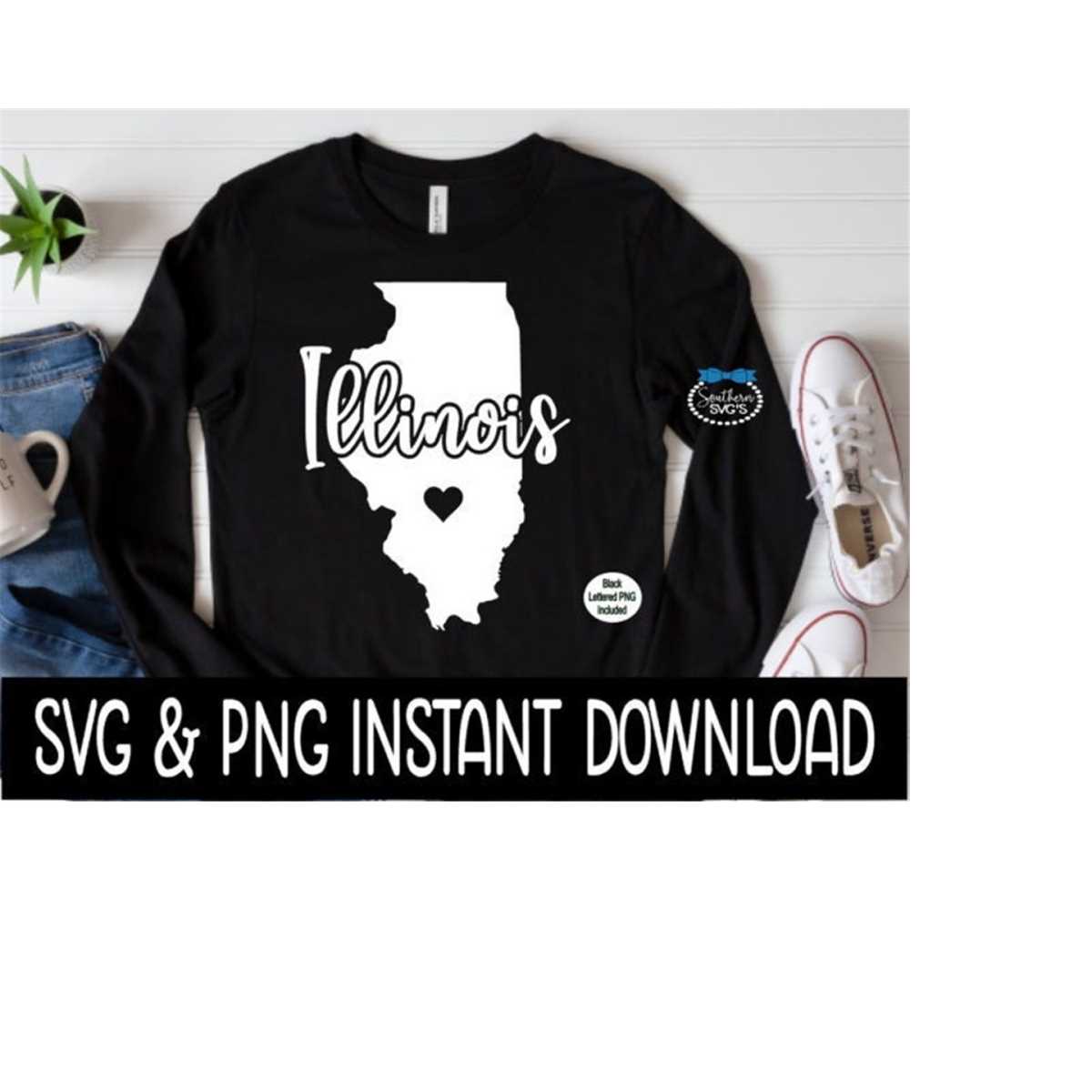 Illinois State SVG, Ilinois PNG, Instant Download, Cricut Cu | Inspire ...