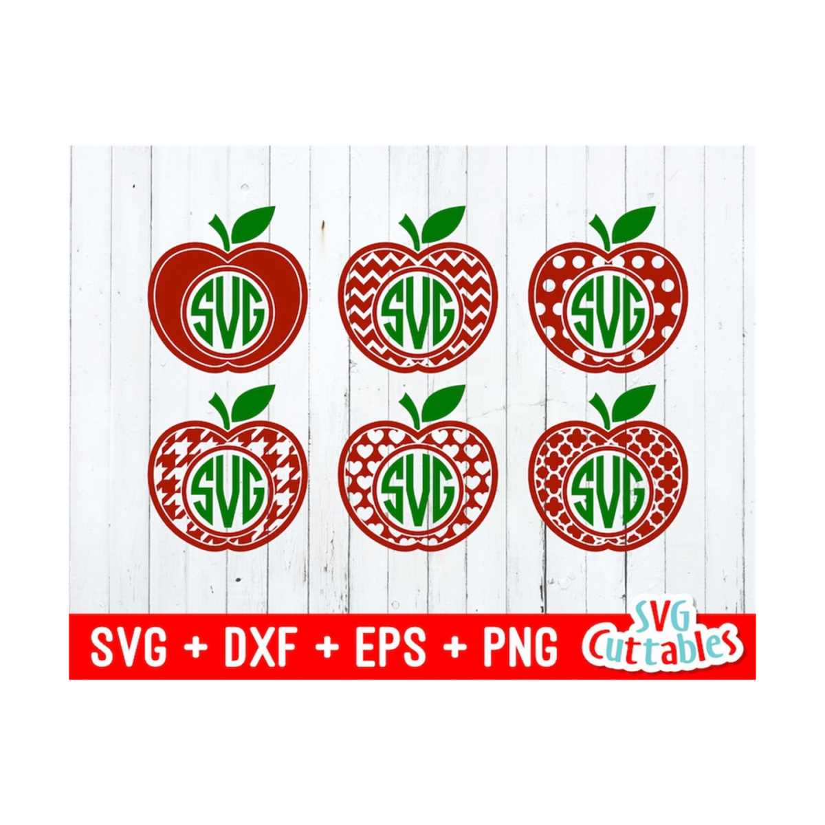 Apple svg, apple monogram frame svg, eps, dxf, Teacher svg, - Inspire ...