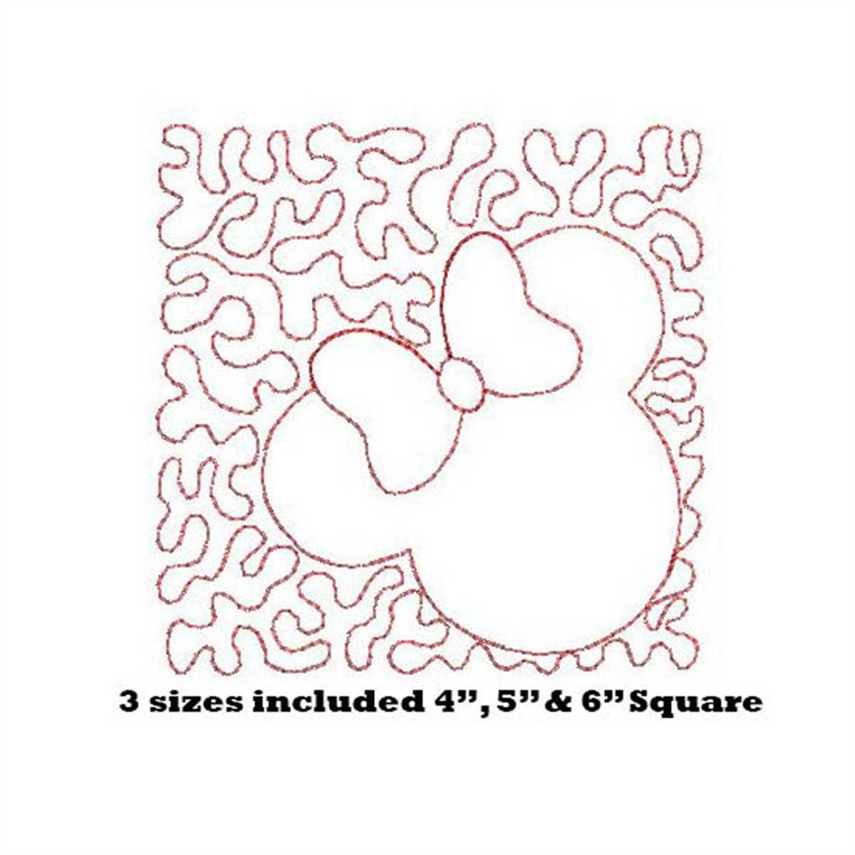 Minnie Mouse Machine Embroidery Design | Inspire Uplift