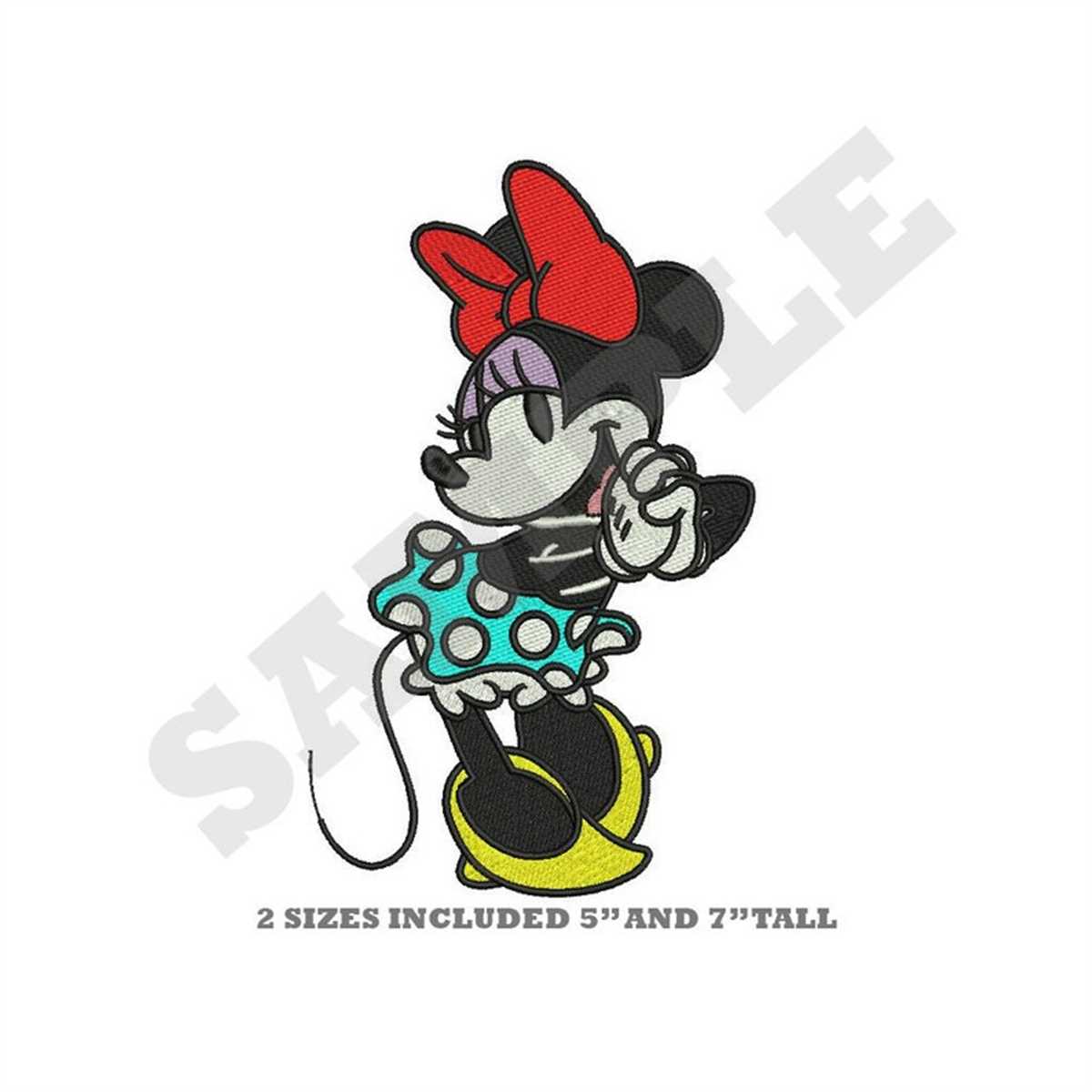 Large Minnie Mouse Machine Embroidery Design - Inspire Uplift