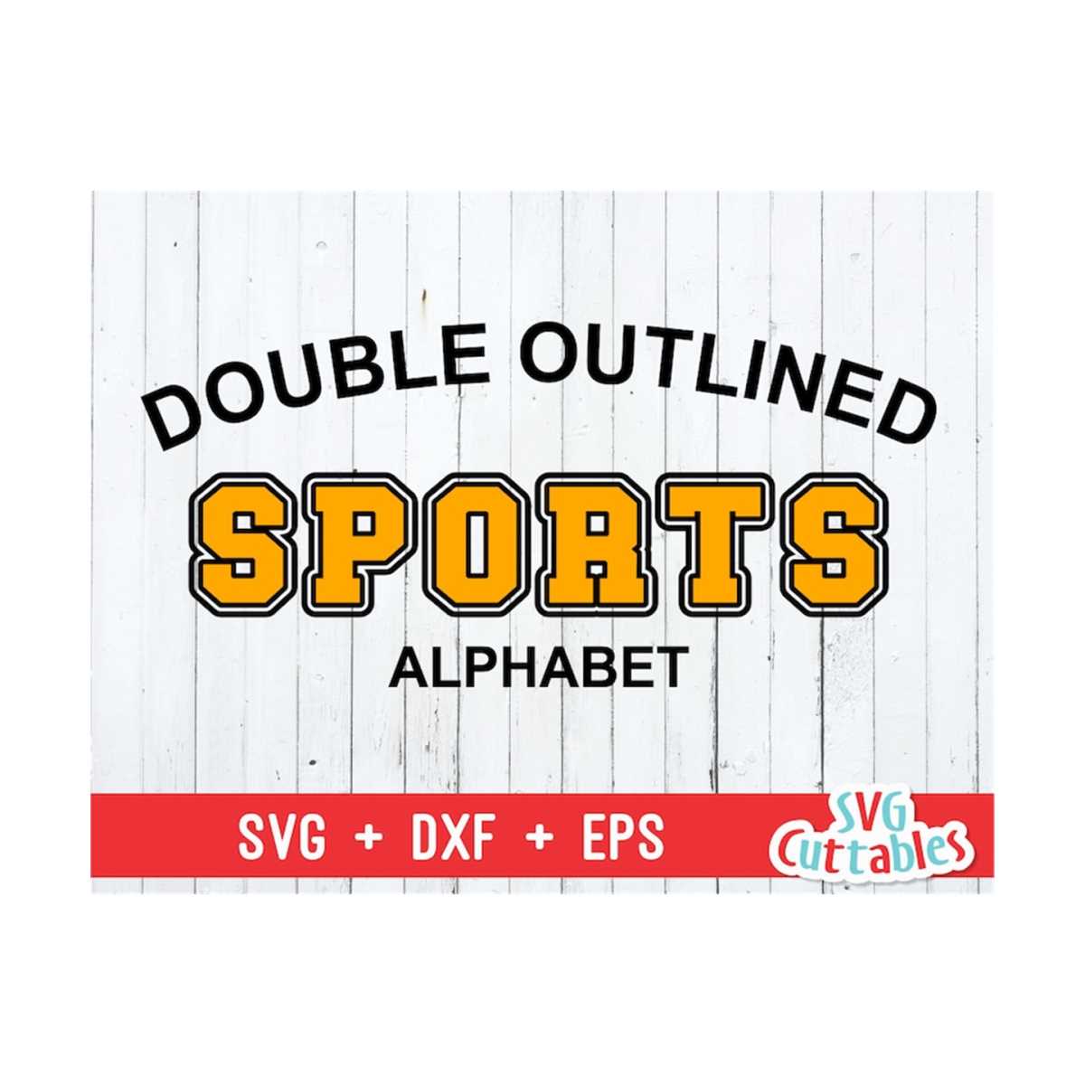 Double Outlined Sport Alphabet svg - Two Color - Numbers - S - Inspire ...