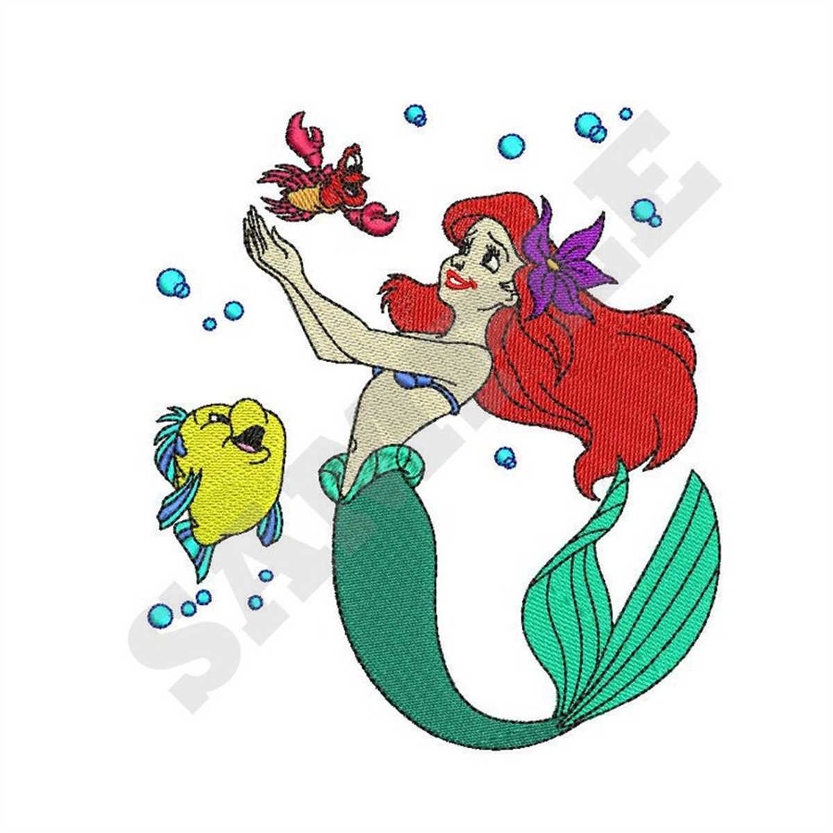 Ariel and Friends Machine Embroider Design | Inspire Uplift