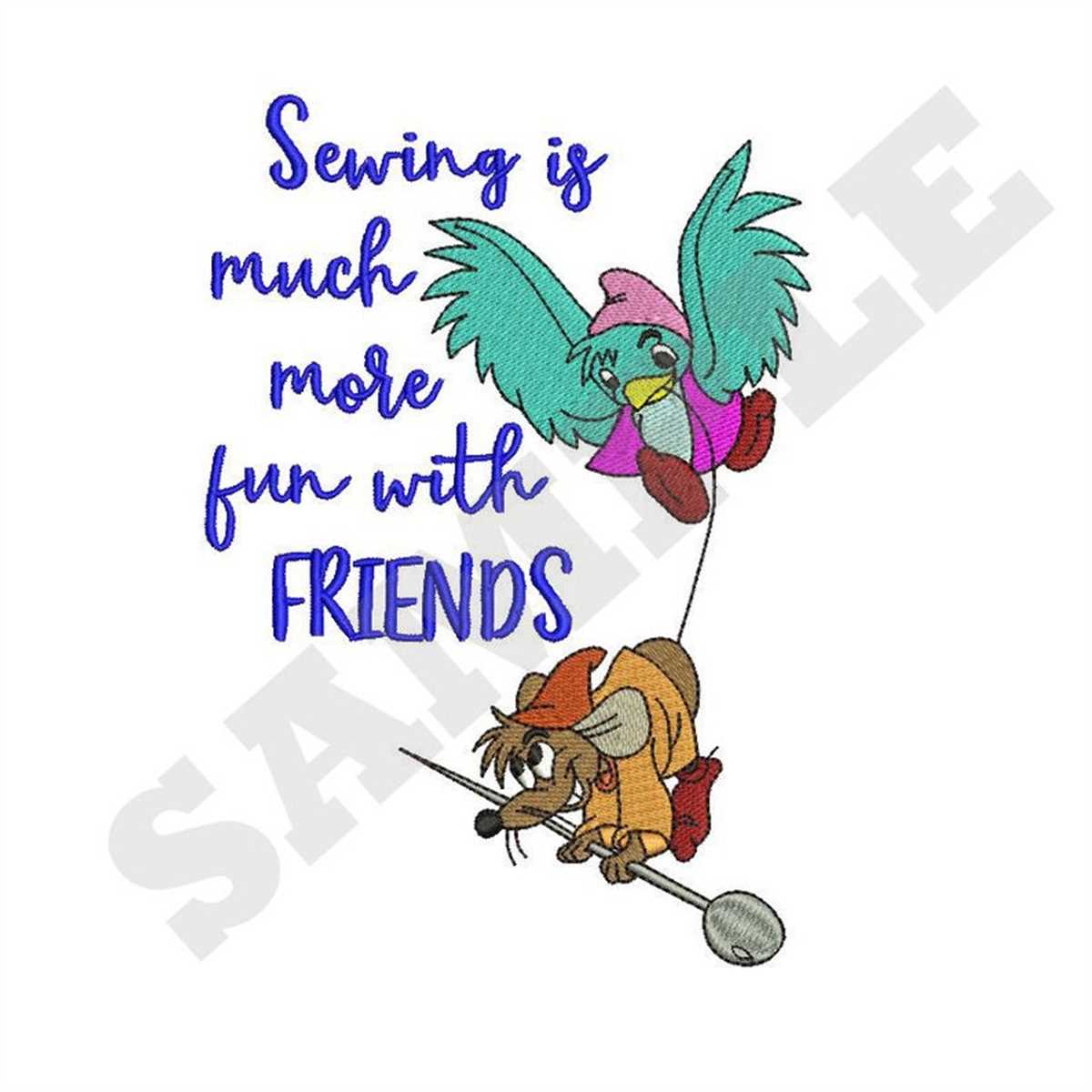 Sewing with Friends Machine Embroidery Design | Inspire Uplift