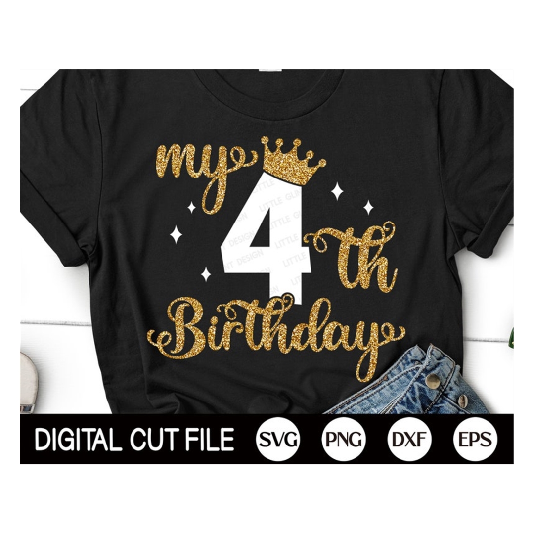 4th birthday SVG, My fourth birthday Svg, Four years old, Bi - Inspire ...