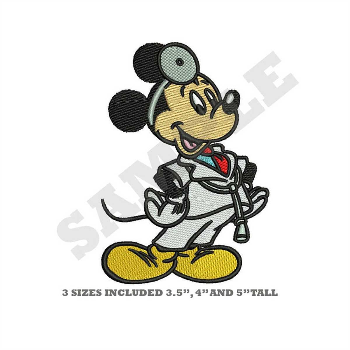 Doctor Mickey Mouse Machine Embroidery Designs | Inspire Uplift