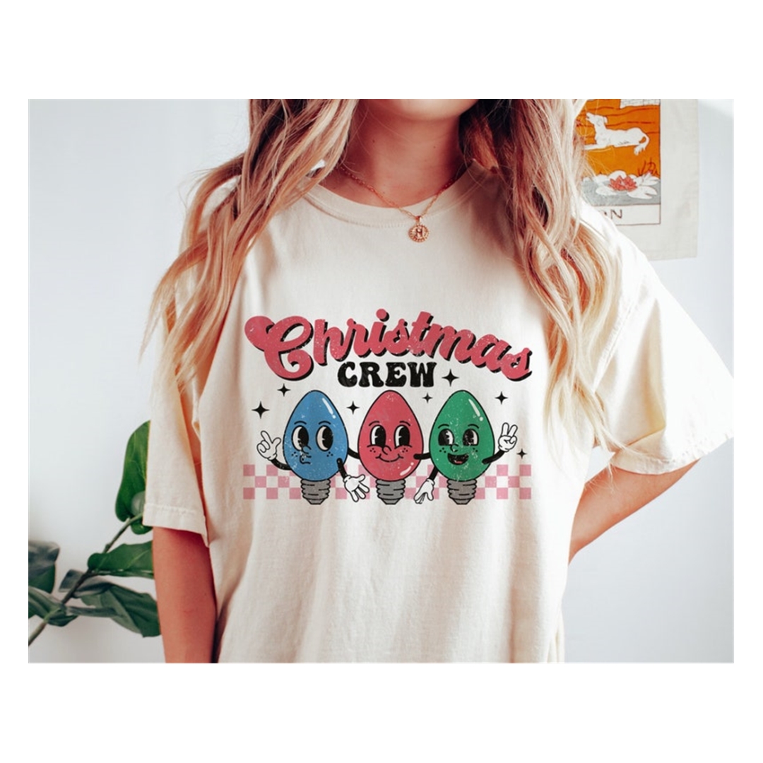 Christmas Crew SVG, Retro Christmas Lights Svg, Holiday Png, | Inspire ...