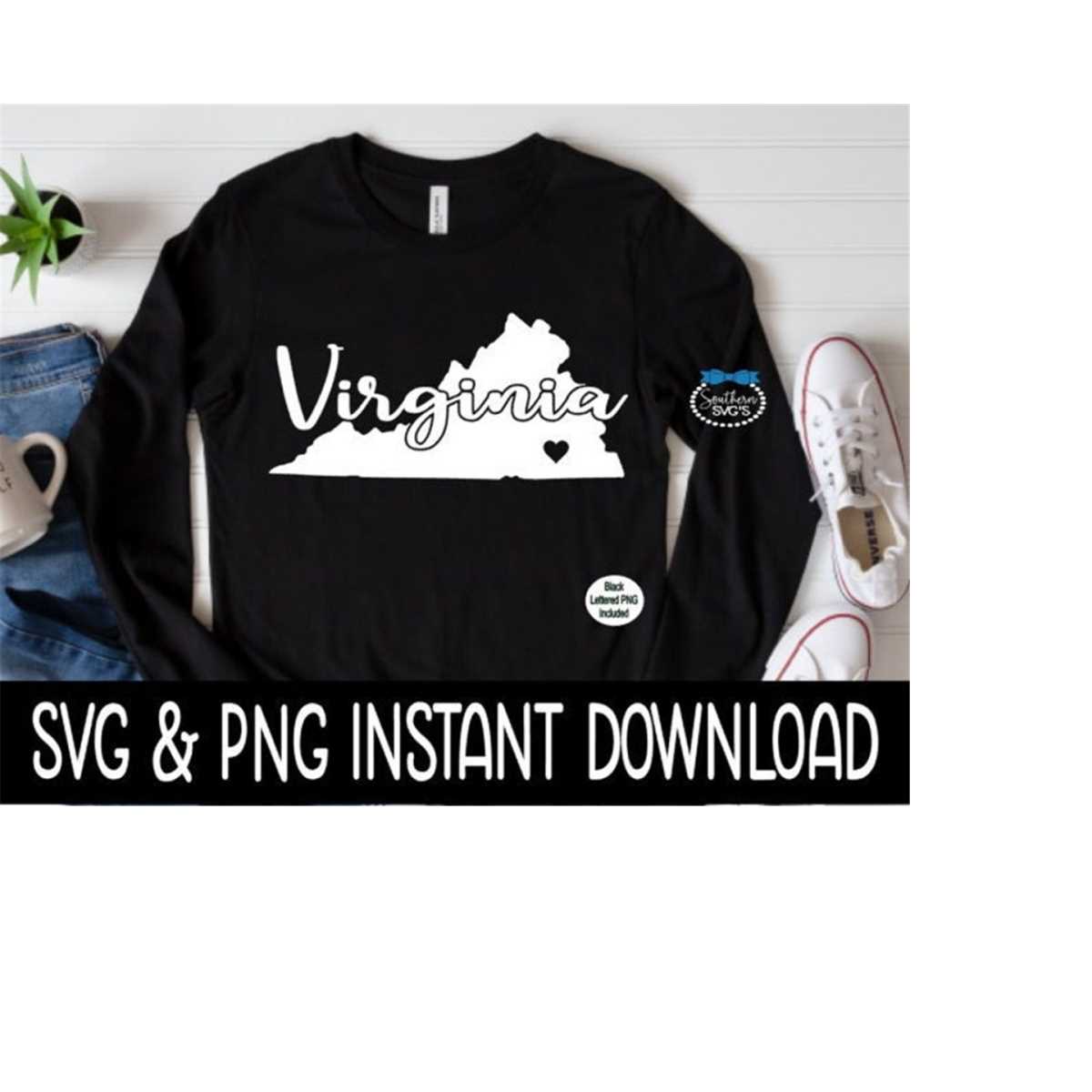 Virginia SVG, Virginia PNG, Instant Download, Cricut Cut Fil - Inspire ...