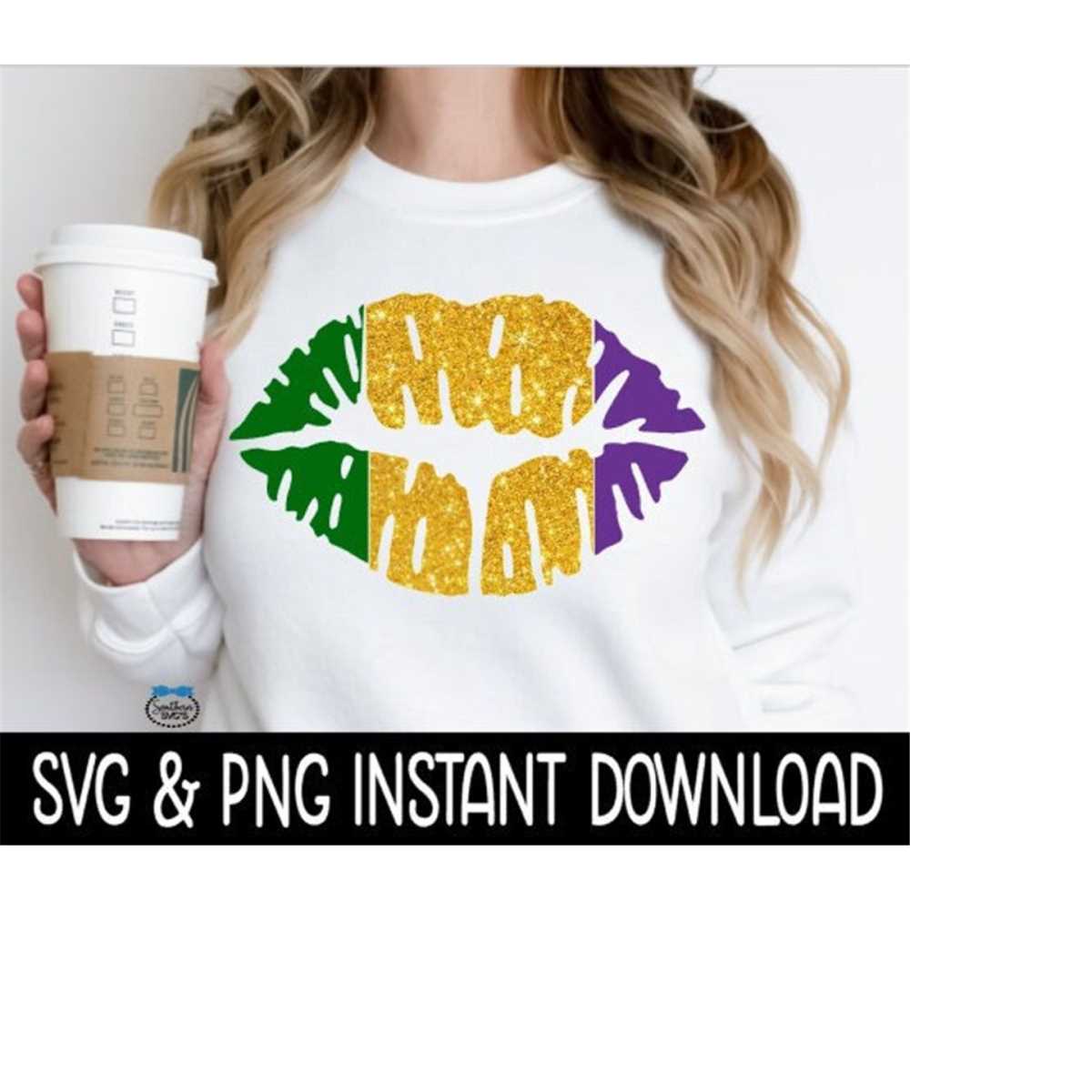 Mardi Gras Kissy Lips SVG Files, Instant Download, Cricut Cu | Inspire ...