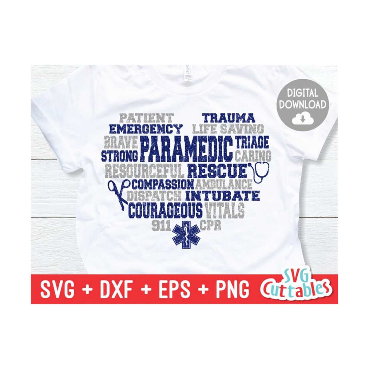Paramedic svg - EMT - svg - eps - dxf - png - Heart - Word A | Inspire ...