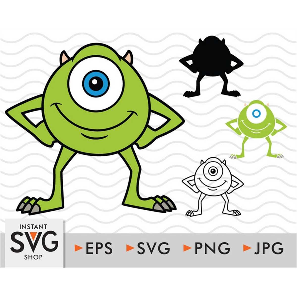 LAYERED Monster SVG Drawing Png Jpg Eps svg files for cricut - Inspire ...
