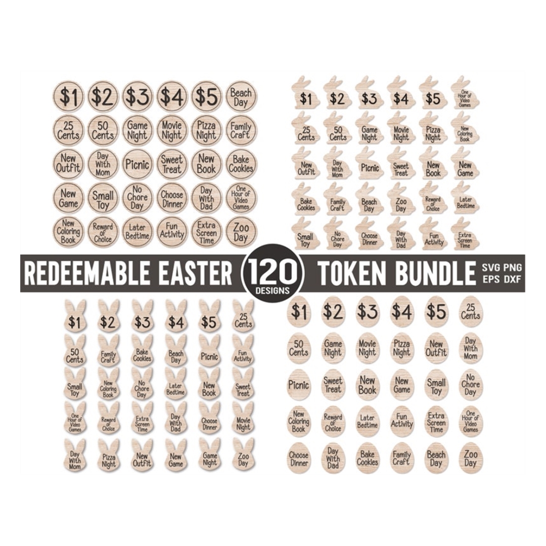 Redeemable Easter Token SVG, Easter Laser files, Easter Coin | Inspire ...