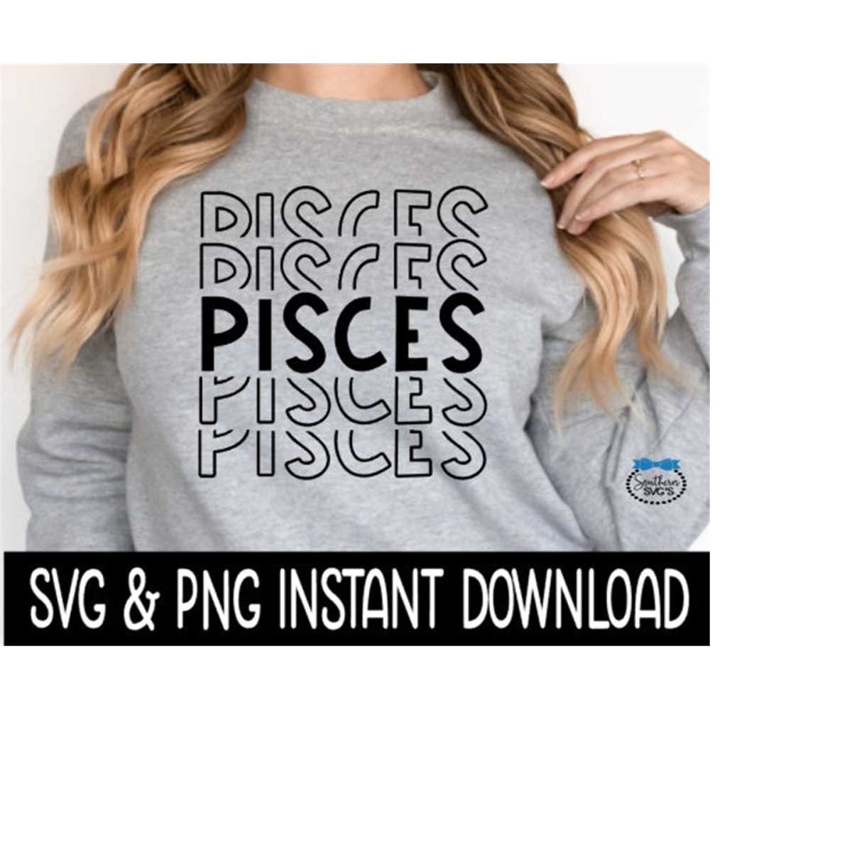 Pisces SVG Files, Pisces Stacked SVG, Pisces Stacked PNG, In | Inspire ...