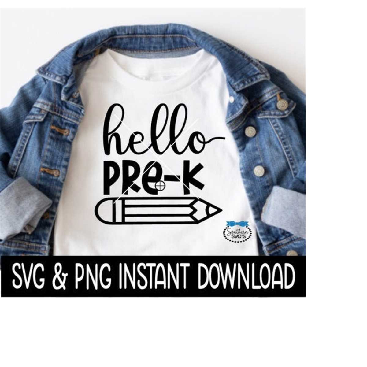 Hello Pre K SVG, Hello Pre-K PNG, SVG Files Instant Download | Inspire ...