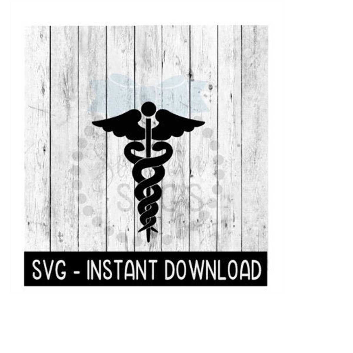 Medical Symbol Caduceus SVG, Emergency Symbol SVG Files, Ins | Inspire ...