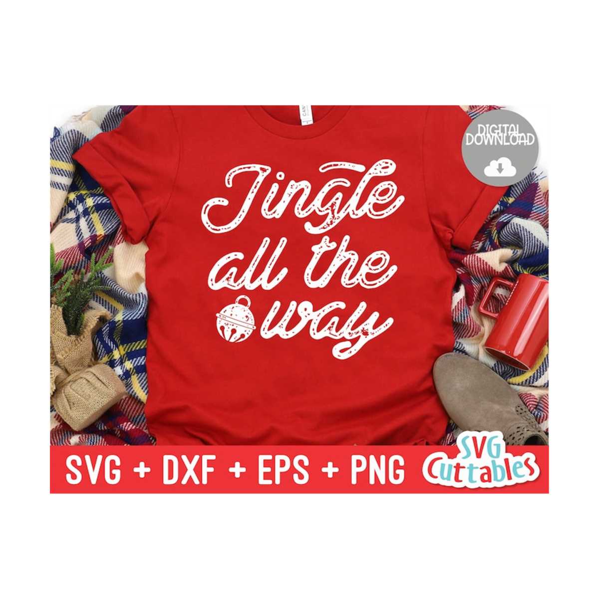 Jingle All The Way svg - Christmas svg - Cut File - svg - ep | Inspire Uplift