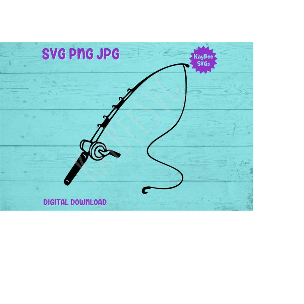 Fishing Pole Reel SVG PNG JPG Clipart Digital Cut File Downl | Inspire ...