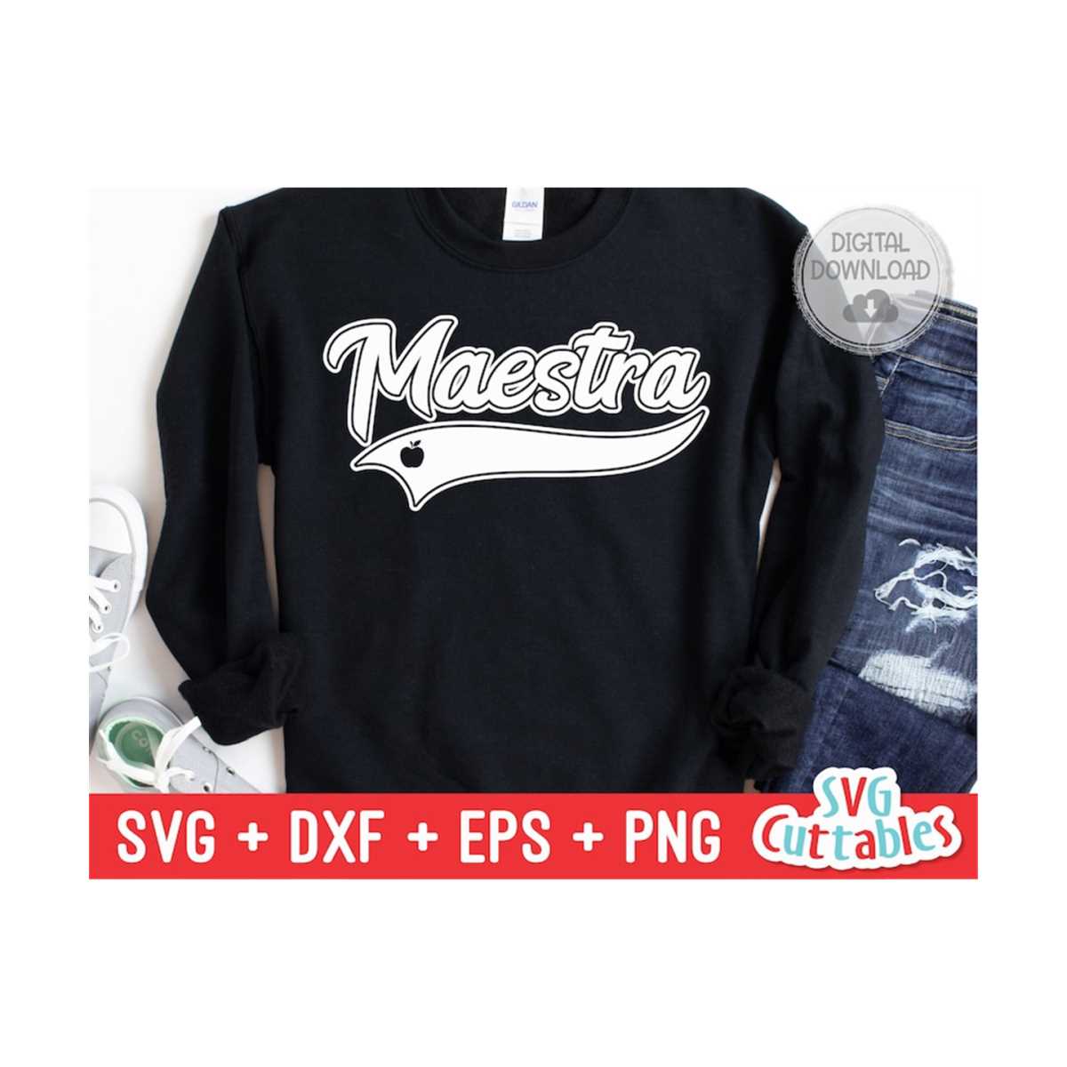 Maestra svg - Teacher svg - Teacher Cut File - Text Tail - S | Inspire ...